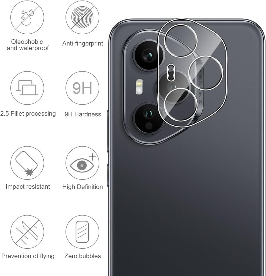 Camera LENS Tempered Glass Protector for Honor 400 Pro, 400 Lite, 400 ...