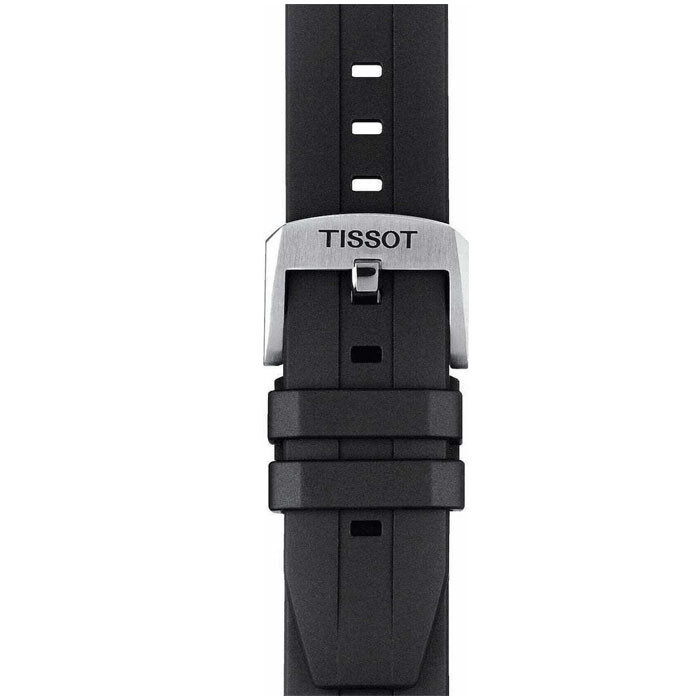 Tissot Seastar Chrono Quartz Black Dial Rubber Men's Watch T120.417.17 ...