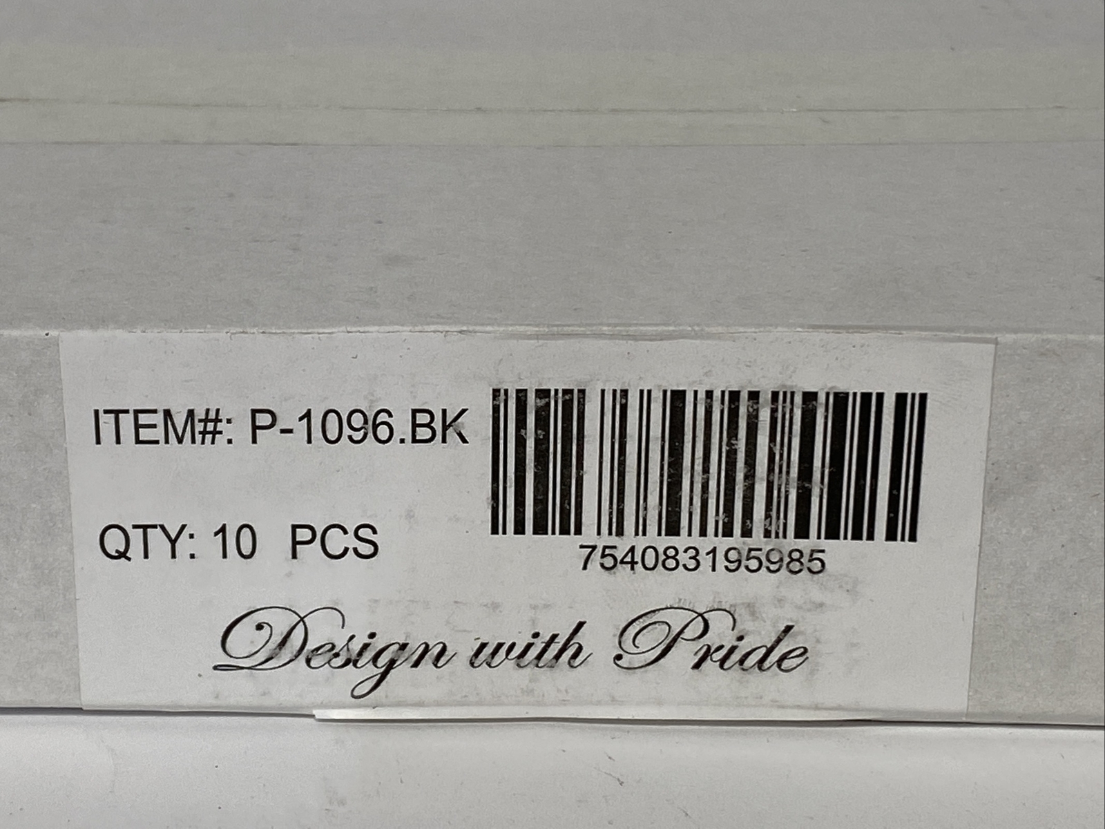 Pack Of 10, Pride Bar Cabinet Pulls 96mm Matte Black 3-3/4" CTC x 6" P ...
