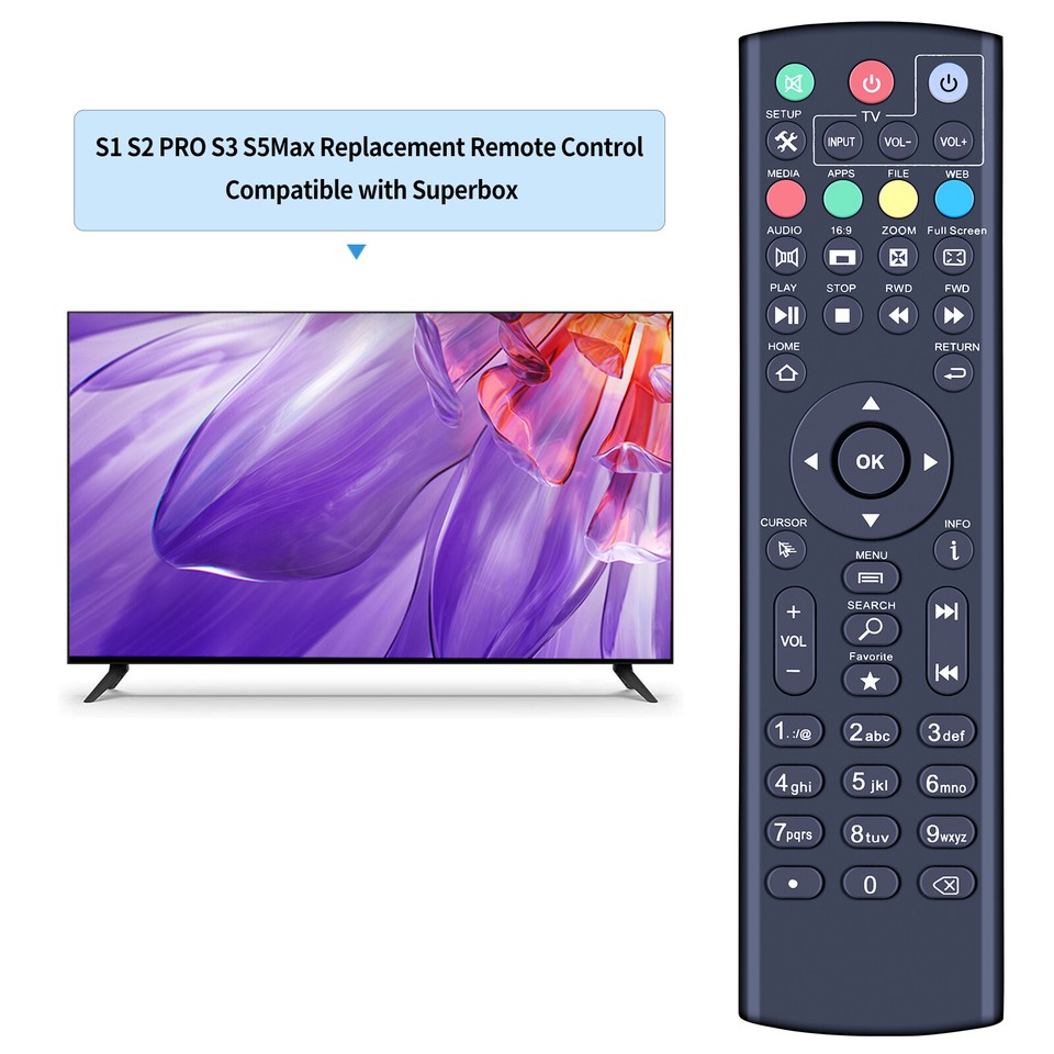 Remote Control For Superbox S1, S2, S3, S4 Pro, S5 Max,OctaStream ...