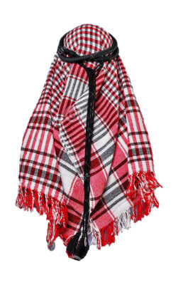 IGAL AGAL RING HEAD ARAB SCARF SHEMAGH TASSELS BLACK CORD DOUBLE FANCY ...