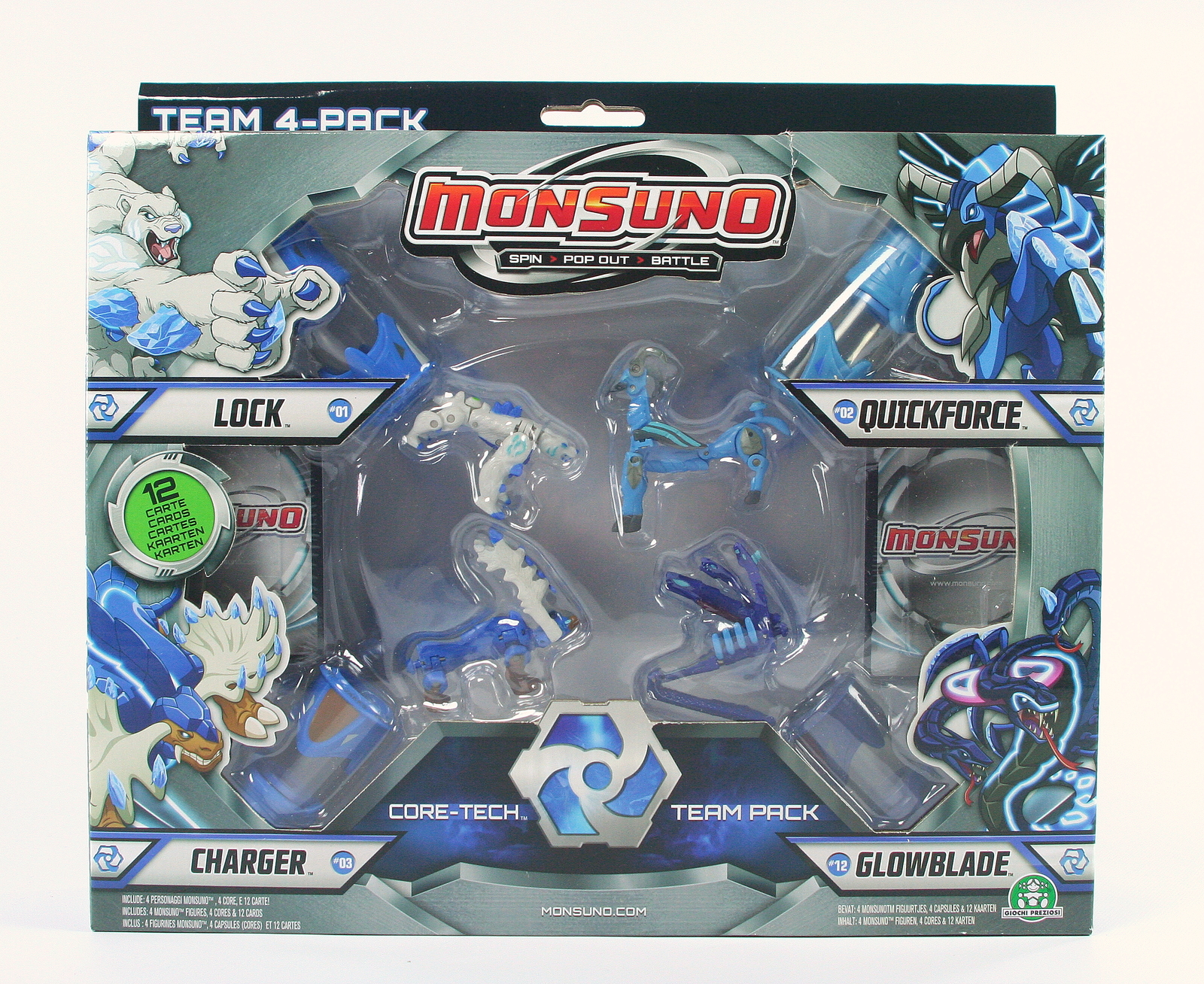 MONSUNO core-tech team pack GLOWBLADE QUICKFORCE LOCK CHARGER figures ...