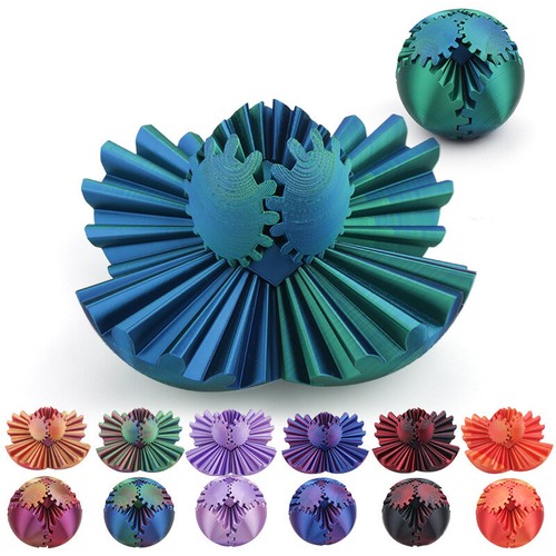 Gear Sphere 3D Printed Gear Ball Fidget Toy Stress Ball Spin Ball for ...