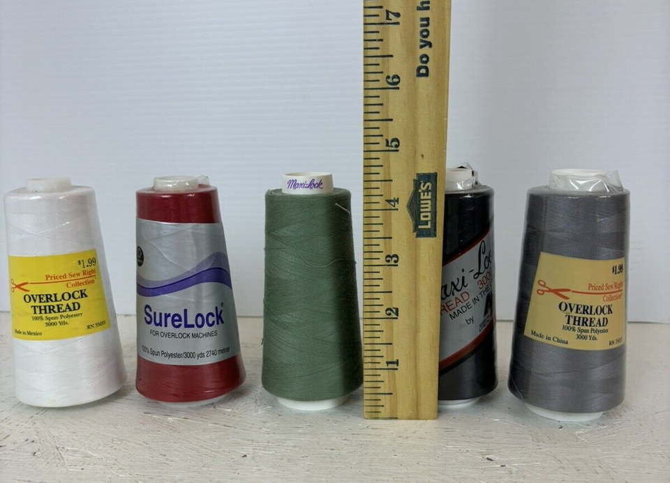 Overlock, Maxi-Lock, and Surelock Serger Sewing Machine Thread 3000 yd ...