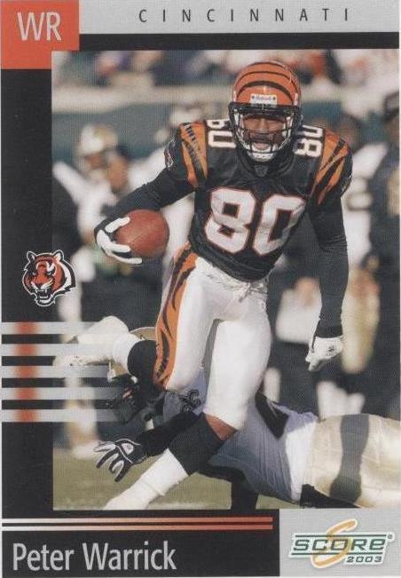 2003 Score - Peter Warrick #23 National Convention /5 for sale online ...