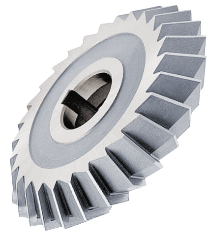 2-3/4" X 1/2" X 1" Double Angle Milling Cutter, 45° Included, HSS by ...