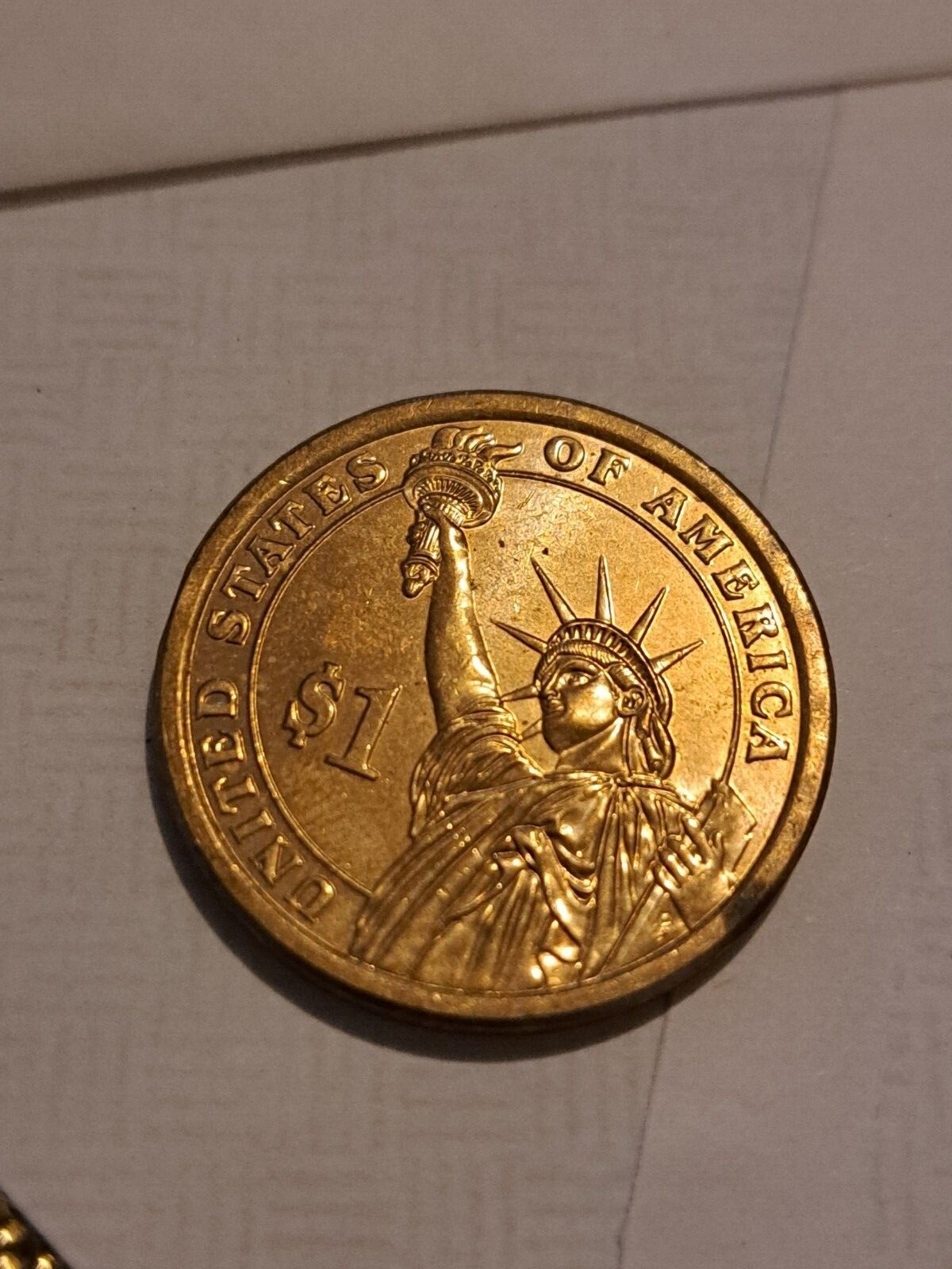 2010 Golden One Dollar Coin- Abraham Lincoln 16th President 1861-1865 ...