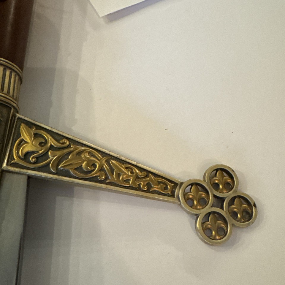 Scottish Silver & Gold Claymore Collectible Sword 57" Double edged Made ...