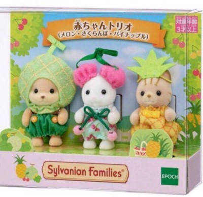 Sylvanian Families Fruit Baby Trio Set Calico Critters Melon Cherry ...