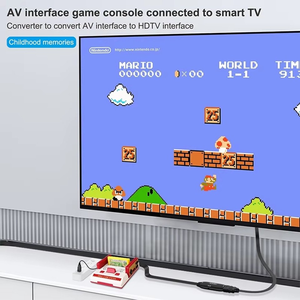 1080P AV to -Compatible Adapter Converter Cable Video Adapter for Set ...