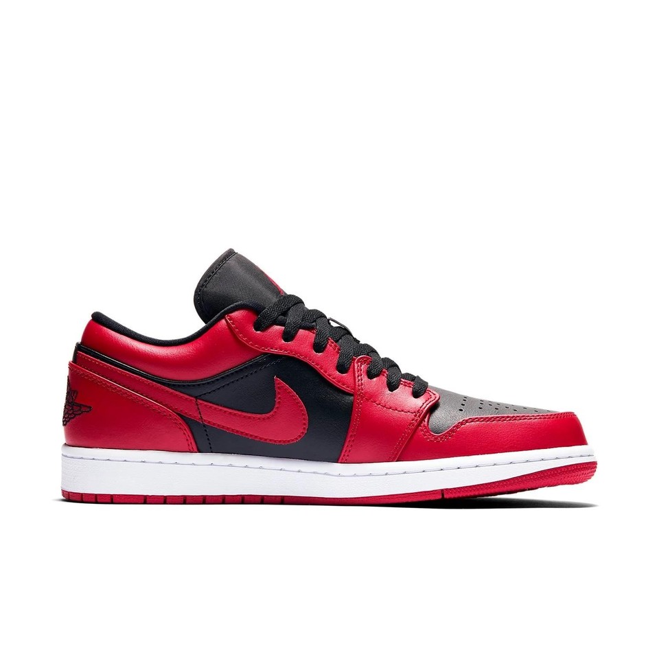 Nike Air Jordan 1 Low Reverse Bred Men's 553558-606 & GS 553560-606 New ...