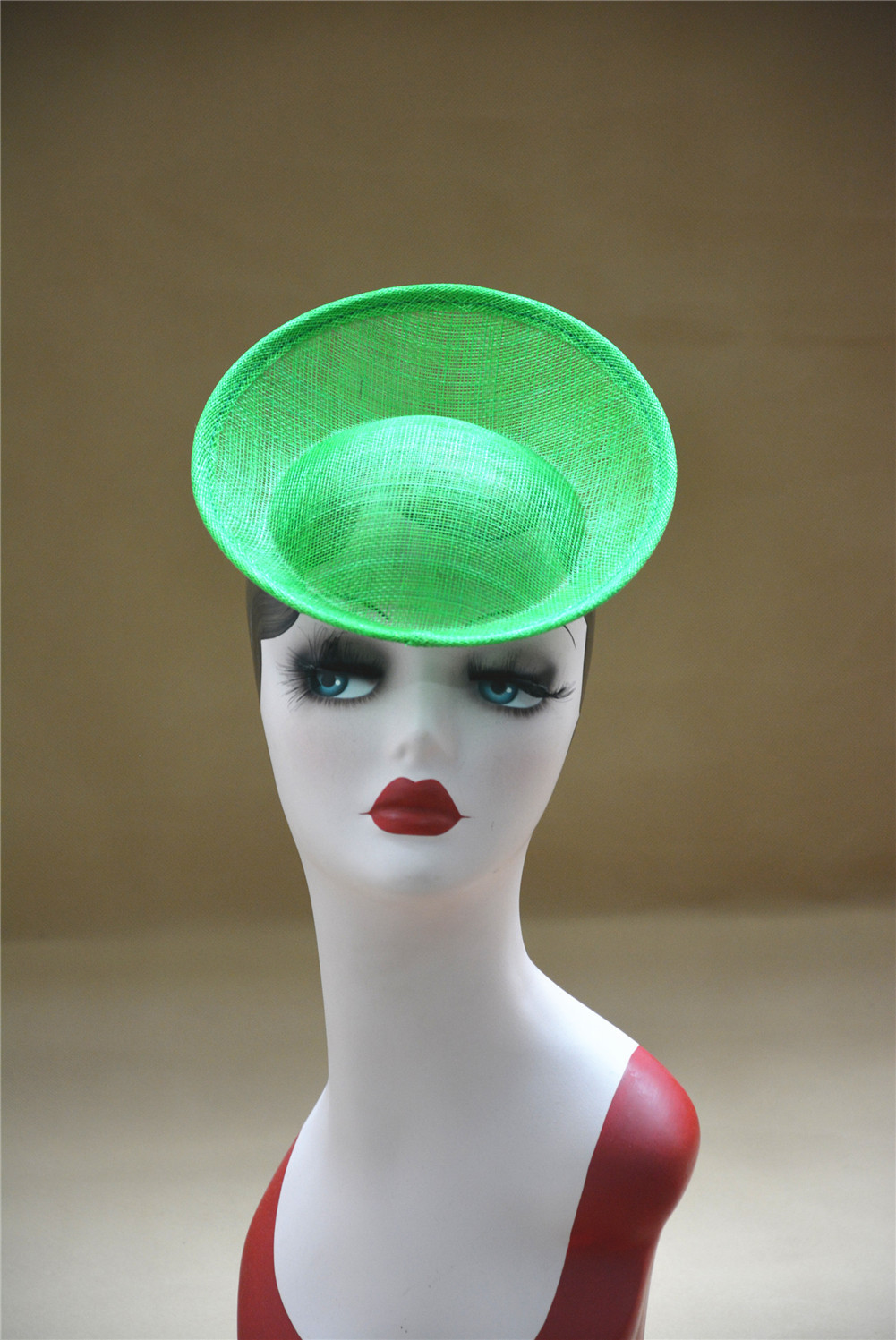 7.9" Round Saucer Sinamay Teardrop Percher Hat Fascinator Millinery ...