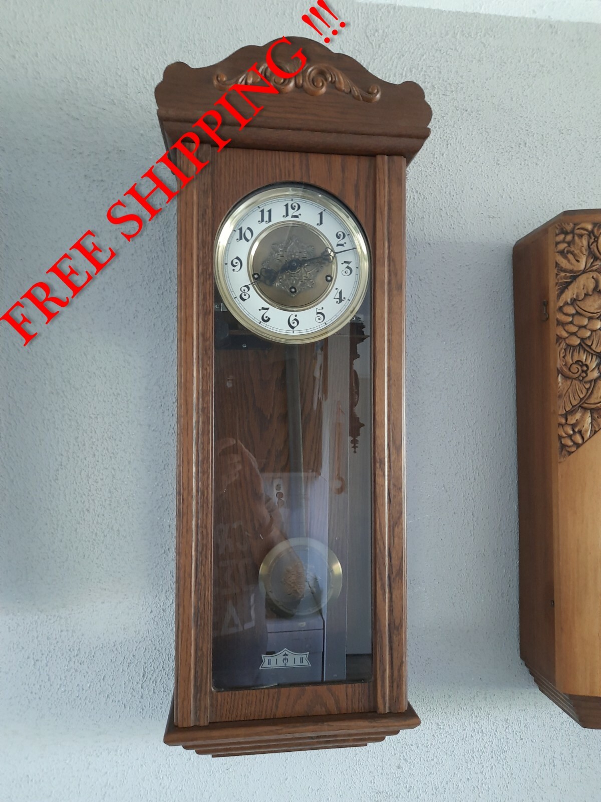 German FHS Hermle Westminster chime wall clock (0450) | eBay