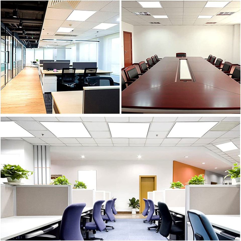 2x4 FT LED Troffer Panel Edge-Lit Flat (2-4 PACK) 5000k Daylight White ...