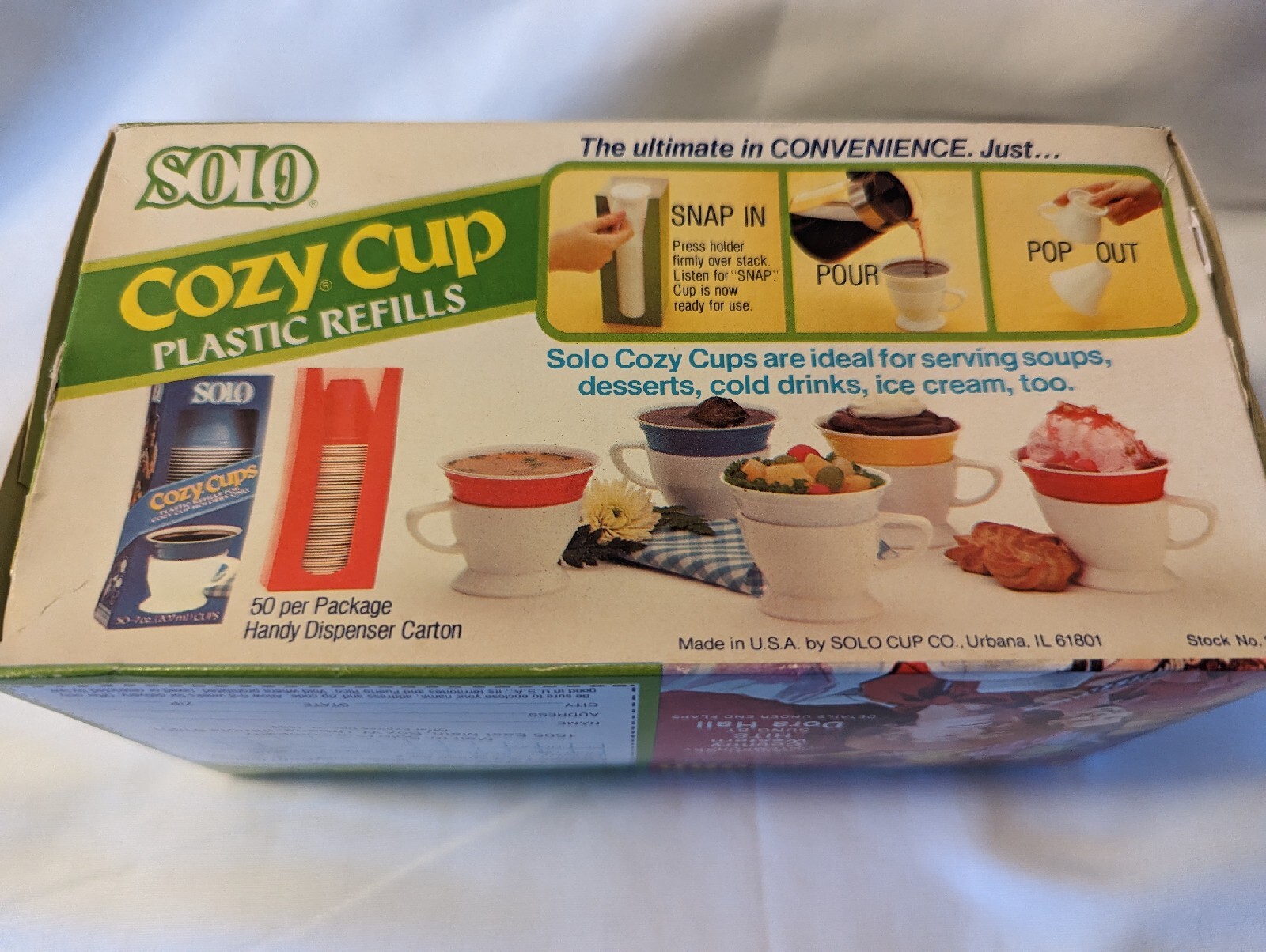 50 Solo Cozy Cups White 7 Oz Vintage Refills Coffee Plastic Cup for ...