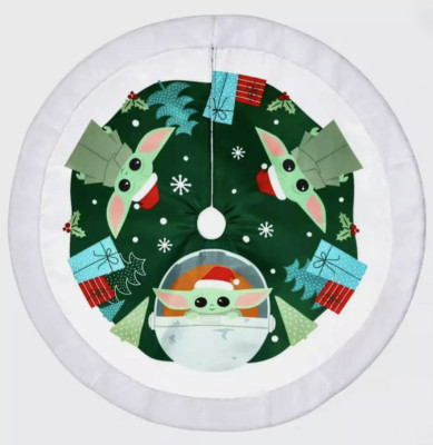Star Wars The Mandalorian Christmas Tree Skirt, Star Wars Grogu Tree ...