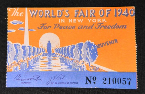1940 World's Fair Ticket Stub New York City | eBay