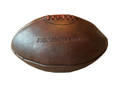 Vintage Traditional Style Leather Rugby Ball Retro Dark Brown | eBay