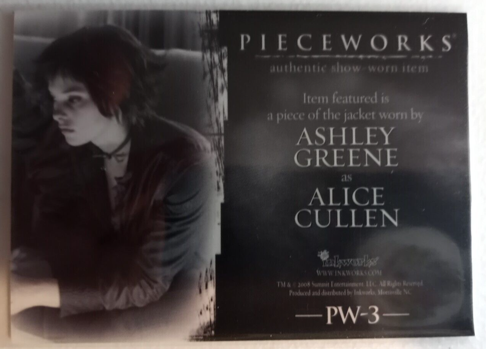Twilight Inkworks Pieceworks Ashley Greene Alice Cullen Costume Relic ...