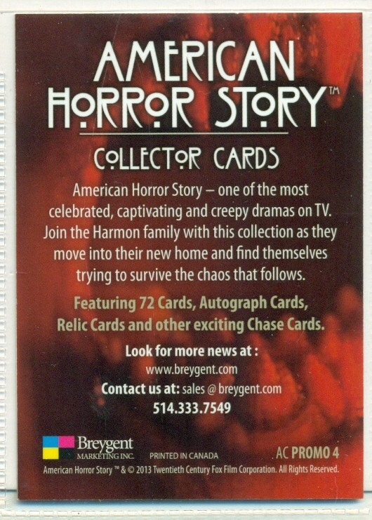 PROMO CARD - AMERICAN HORROR STORY - #AC PROMO 4 - 2013 - BREYGENT | eBay