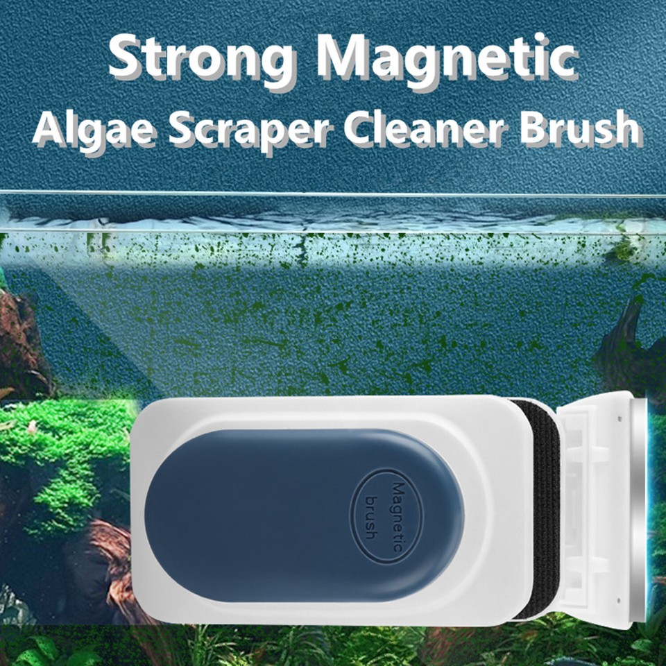 Aquarium Strong Magnetic Glass Cleaner Brush Fish Tank Algae Scraper ...