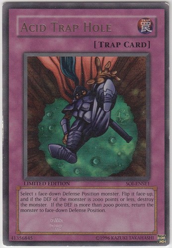 Acid Trap Hole - SOI-ENSE1 - Secret Rare - Limited Edition YuGiOh | eBay