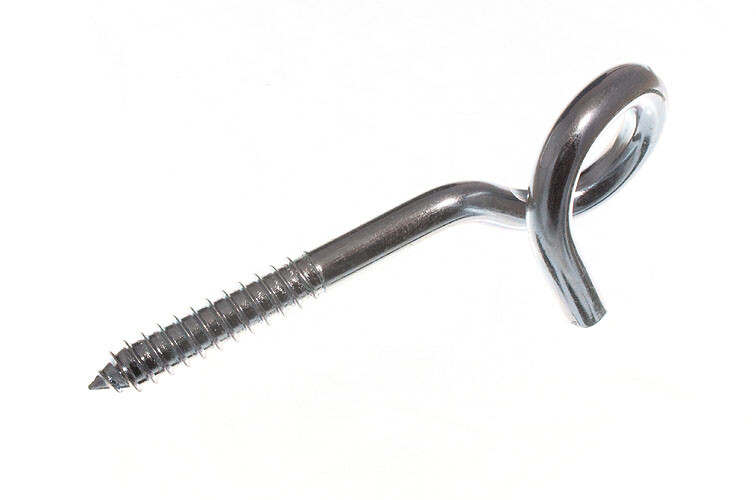 New 24 X Pigtail Swing Hooks Screw In BZP Bright Zinc Plated Steel ...