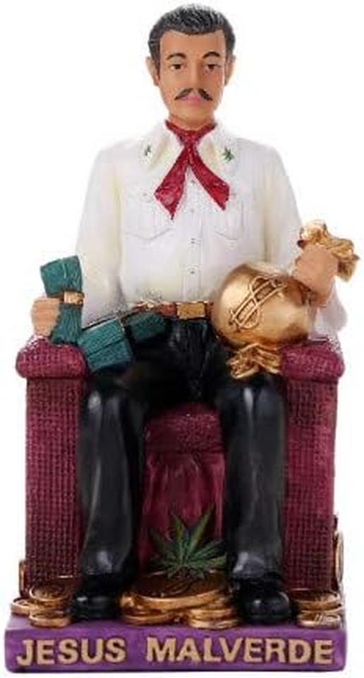 6.5 Inch Jesus Malverde Folklore Statue Sinaloa Religious Figurine ...
