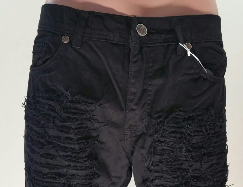 Men's Distressed Ripped Biker Pants Size: 30 to 44 | eBay