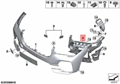 Genuine BMW X5 G05 X5 30dX 40iX 50iX SAV Support Fog Lamp Right ...
