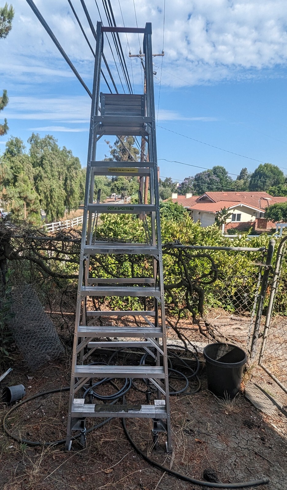 10' Type 1A Aluminum Dual Access Platform Ladder W/Casters | eBay