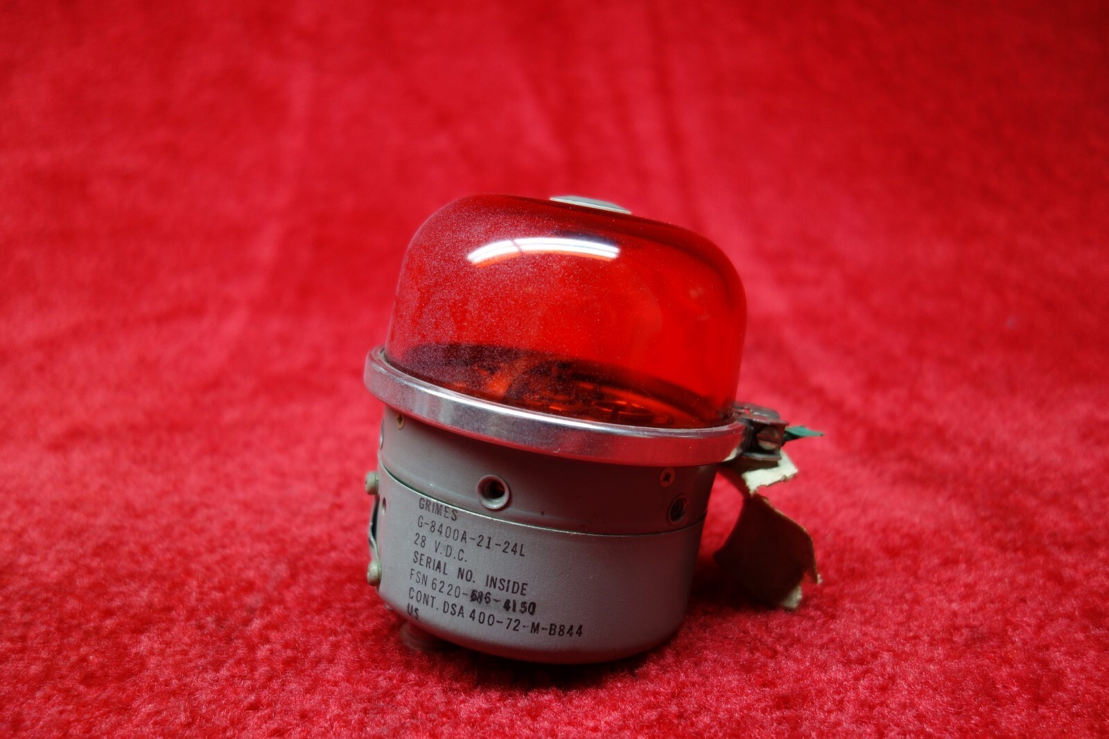 Grimes Rotating Beacon Light 28V PN G-8400A-21-24L | eBay