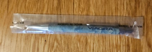 Collectible Viagra Pharmaceutical Rep Promo Pen Blue/Teal Swirl Pattern ...
