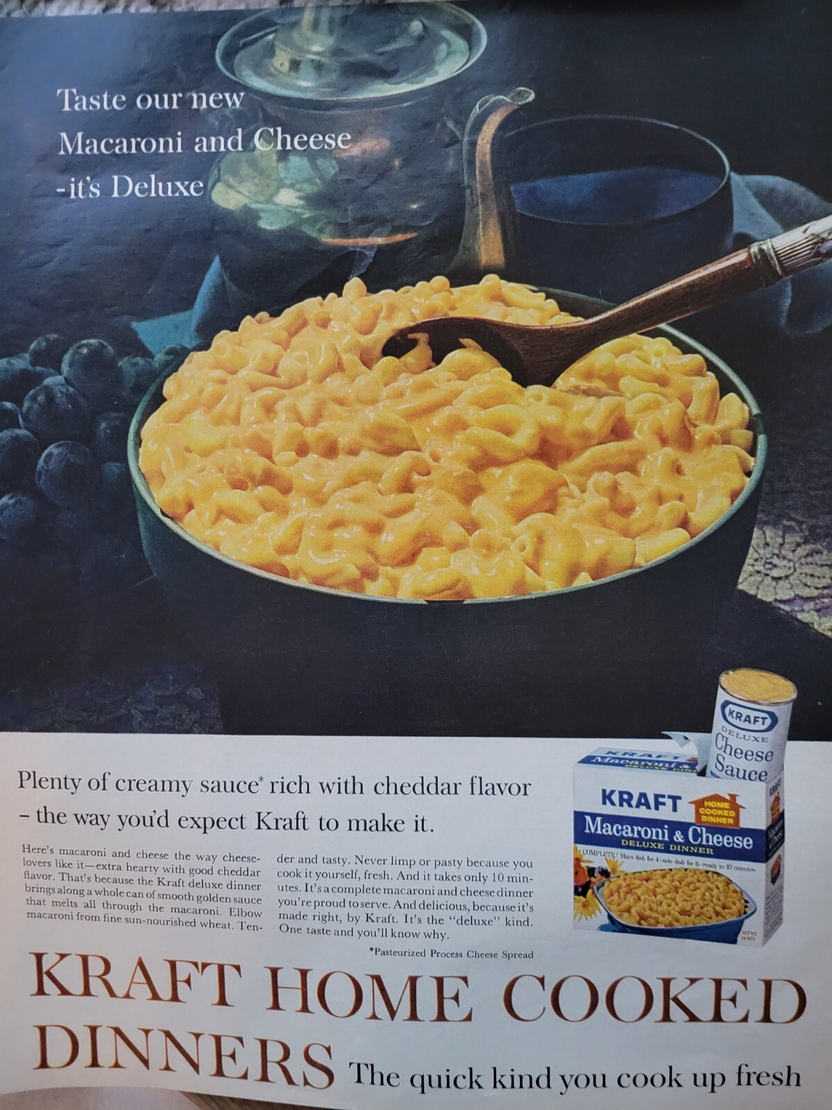 1963 Kraft Macorini & Cheese Its Deluxe vintage Original Pasta ad | eBay