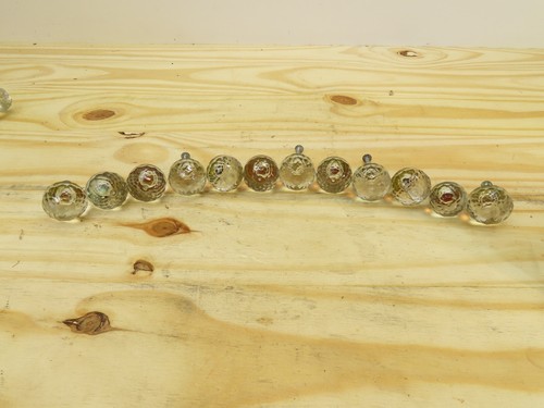 Glass Diamond Cut Design Knob Drawer Pulls Cabinet Doors Lot of 12 pcs | eBay