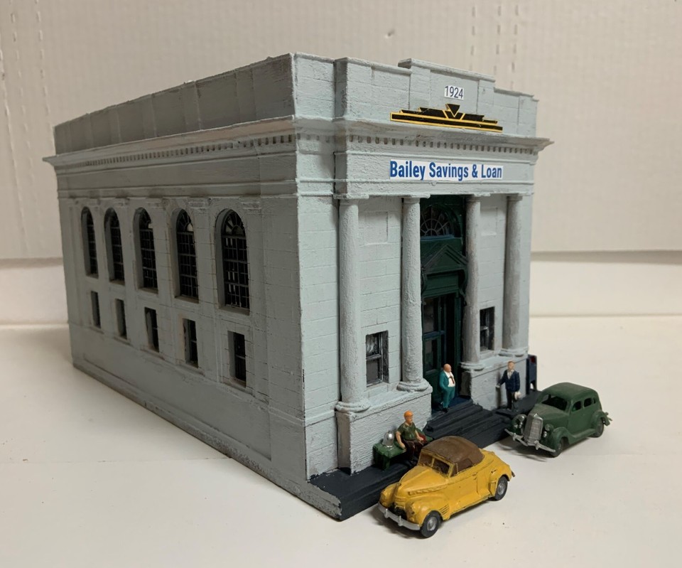 HO Scale Walthers Bailey Savings and Loan Built-Up | eBay