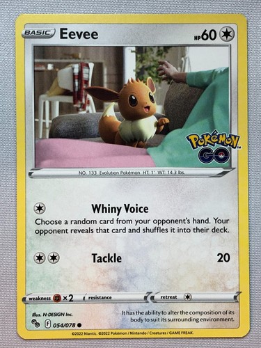 Pokemon Pokemon GO Eevee 054/078 NM/M | eBay