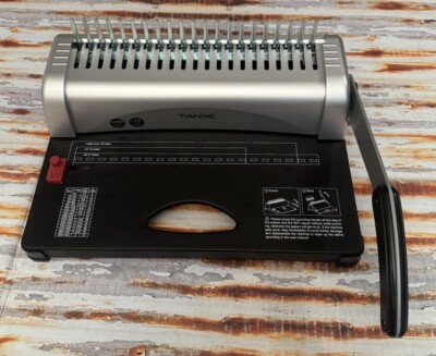 Tianse Comb Binding/Punch Machine 21-Holes 450 Sheets W/Spirals See ...