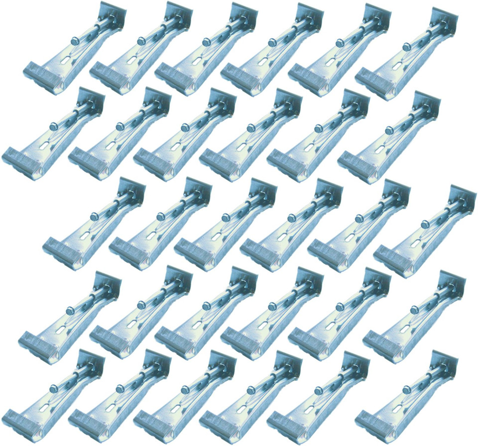 30 PREMIUM GRADE 5" INCH QUICK SCREW HIDDEN RAIN GUTTER HANGERS WITH ...