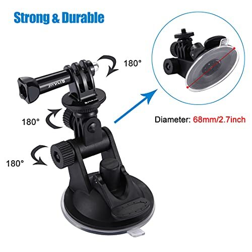 Suction Cup Mount for Gopro Car Mount, Adjustable Vehicle Window ...