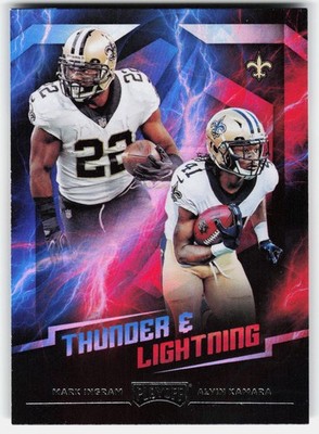 2018 Panini Playoff Thunder & Lightning Alvin Kamara / Mark Ingram #13 ...