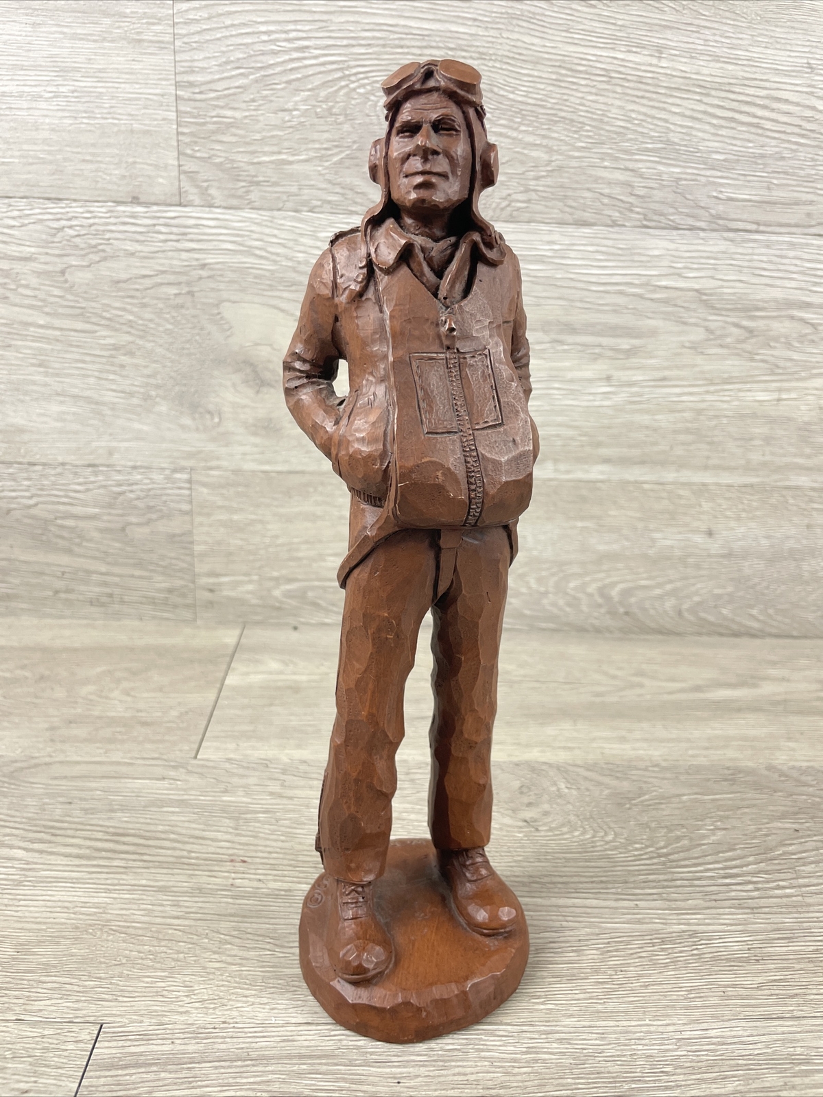 VTG 1989 Red Mill Mfg USA Aviator WW2 Fighter Pilot Figurine Statue 11 ...
