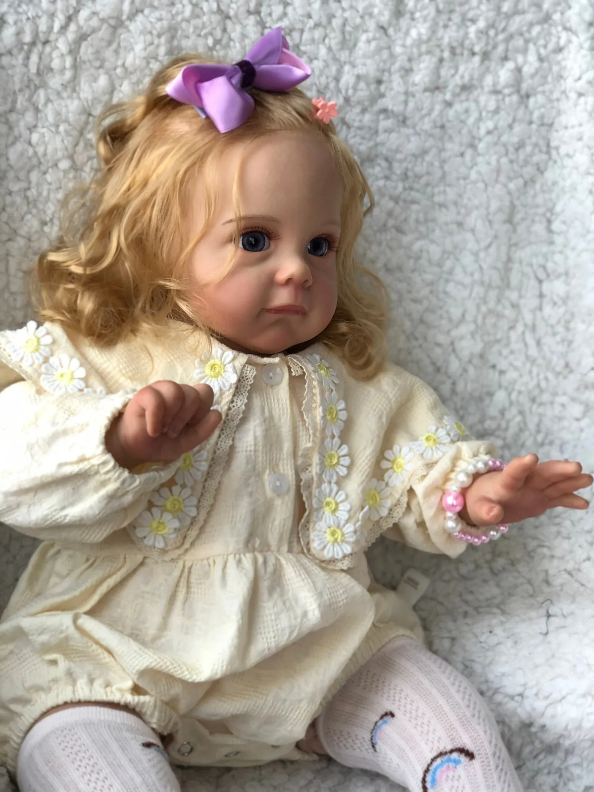 22in Baby Toddler Girl Reborn Doll Realistic Root Hair Soft Cuddly Body ...