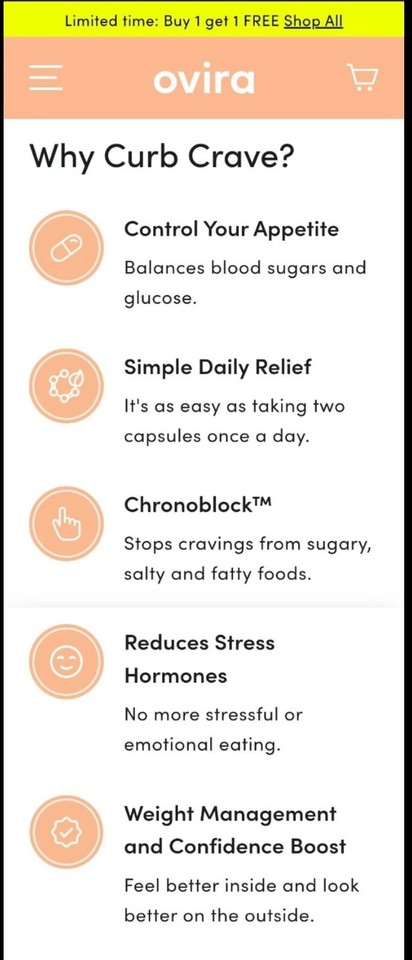 Ovira curb crave weight loss slimming 60 capsules | eBay UK