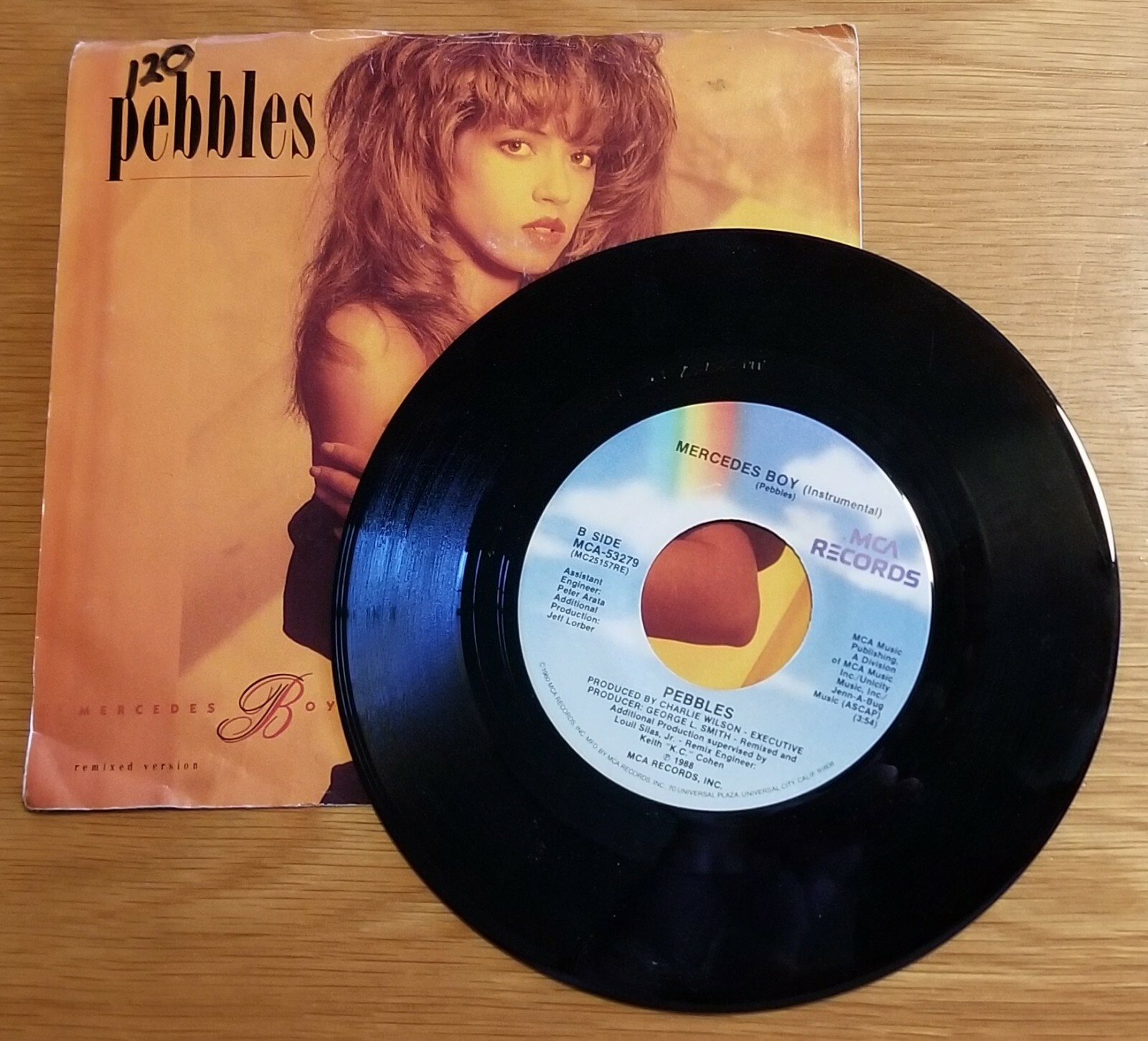 Pebbles...."Mercedes Boy" (2 Versions) 45 RPM 7" Vinyl Record w ...