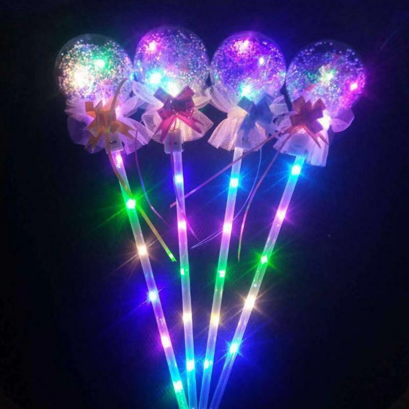 8 Pack LED Light-Up Glow Sticks, Princess Wand Cake Toppers for Girls ...