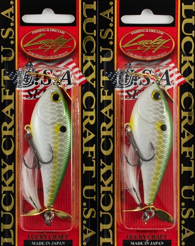 (LOT OF 2) LUCKY CRAFT KELLY J PROP BAIT 1/2OZ KJ-159 GREEN SEXY E3221 ...