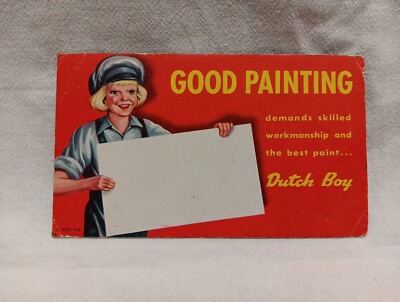 Dutch Boy Paint Advertising. Dutch Boy INK BLOTTER Unused | eBay