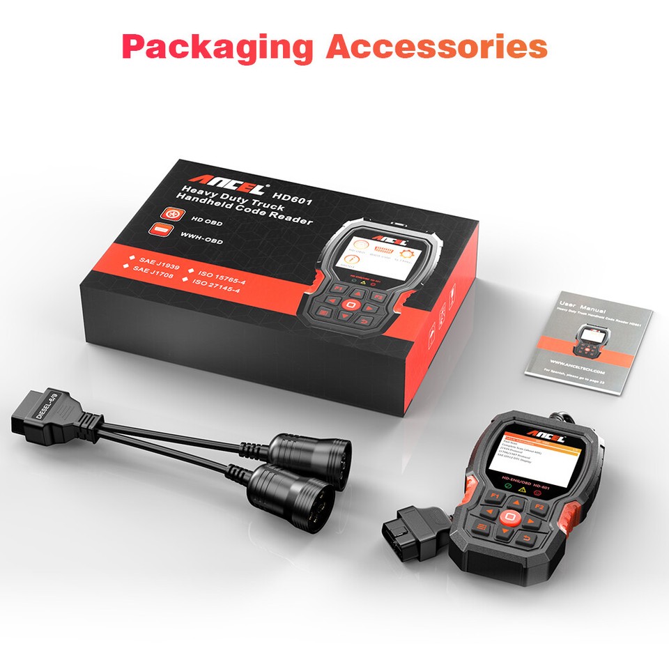 Diesel Heavy Duty Truck HD OBD Diagnostic Scanner All System Diesel ...