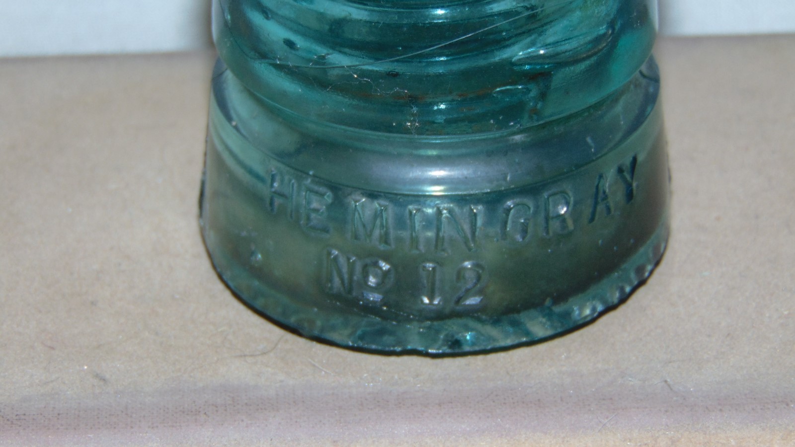 VINTAGE HEMINGRAY NO.12 BLUE GLASS INSULATOR PATENT MAY 2 1893 | eBay